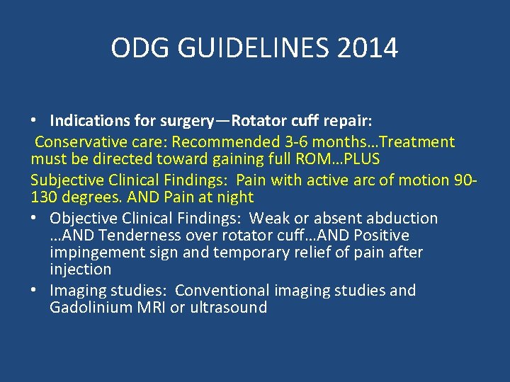 OFFICIAL DISABILITY GUIDELINES VS CURRENT ORTHOPAEDIC LITERATURE Preston