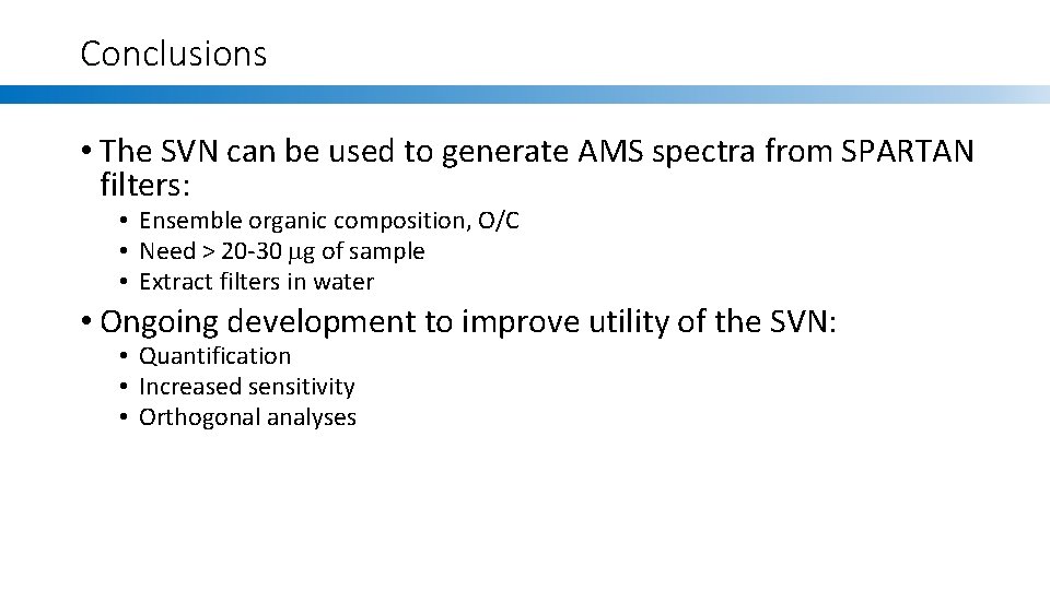 Analyzing SPARTAN filters with an Aerosol Mass Spectrometer