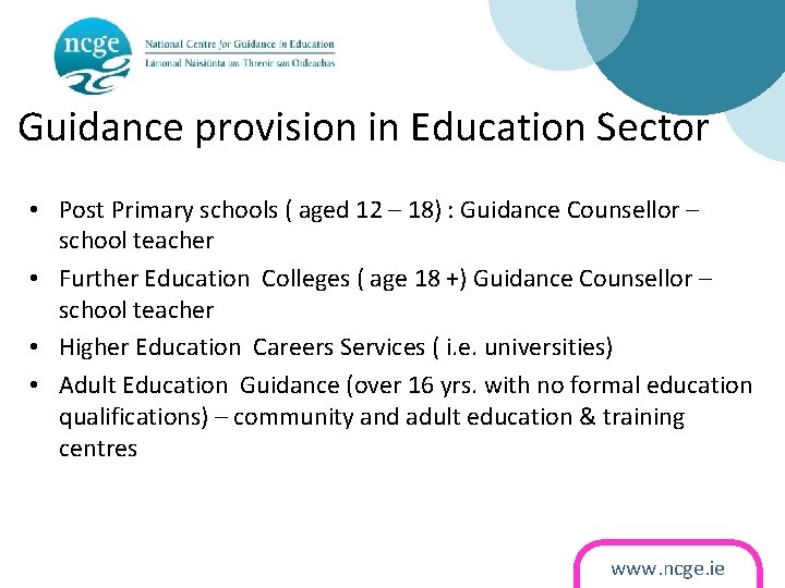 Adult Educational Guidance Counselling Ireland an Overview Jennifer