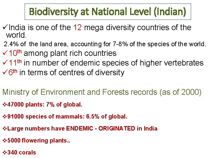Biodiversity Its Conservation Dr S Umamaheswari Assistant Professor