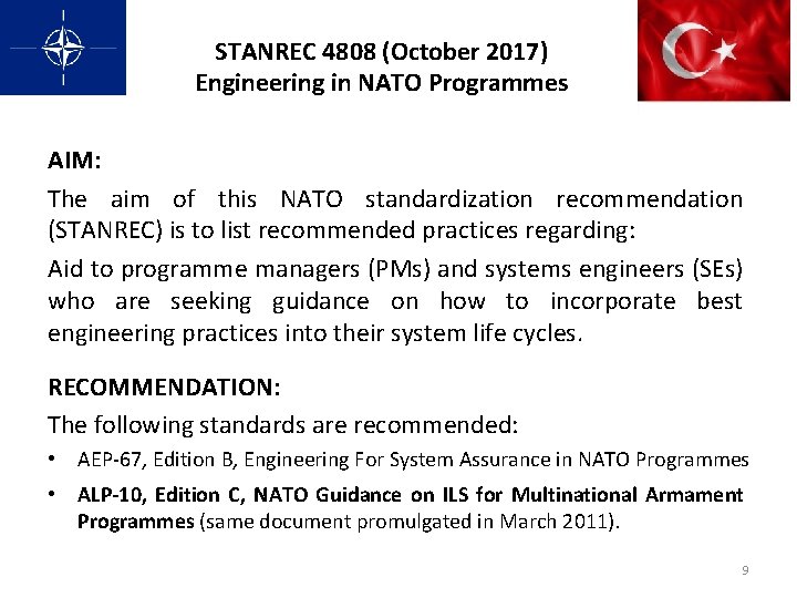 Turkeys Presentation on Update of ALP 10 Prepared