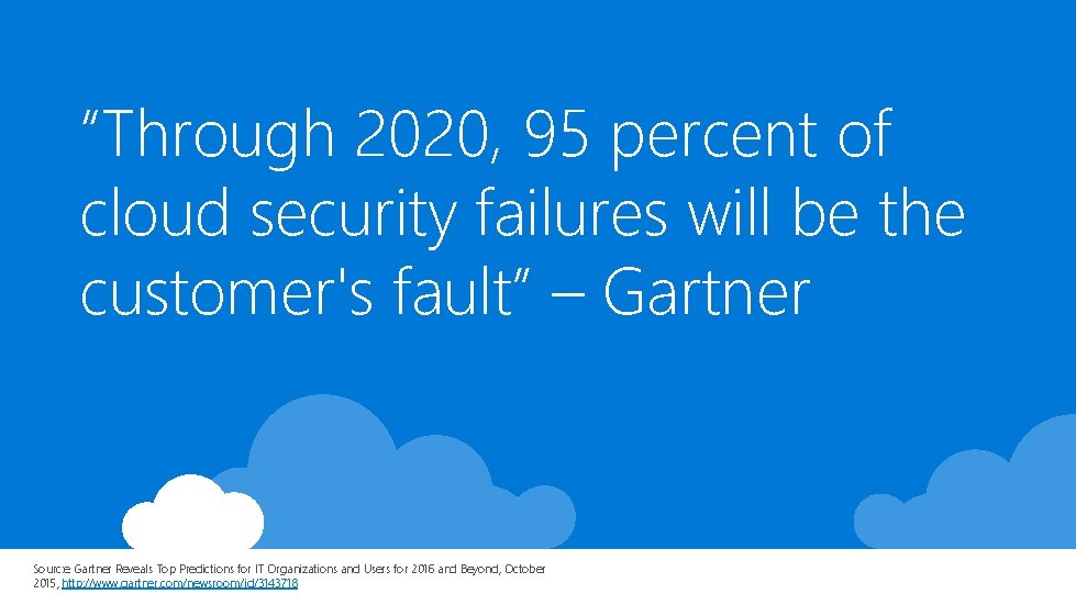 Through 2020 95 percent of cloud security failures