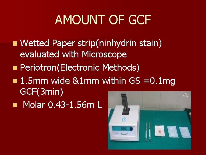 GINGIVAL FLUID GINGIVAL FLUID n Permeability of JE