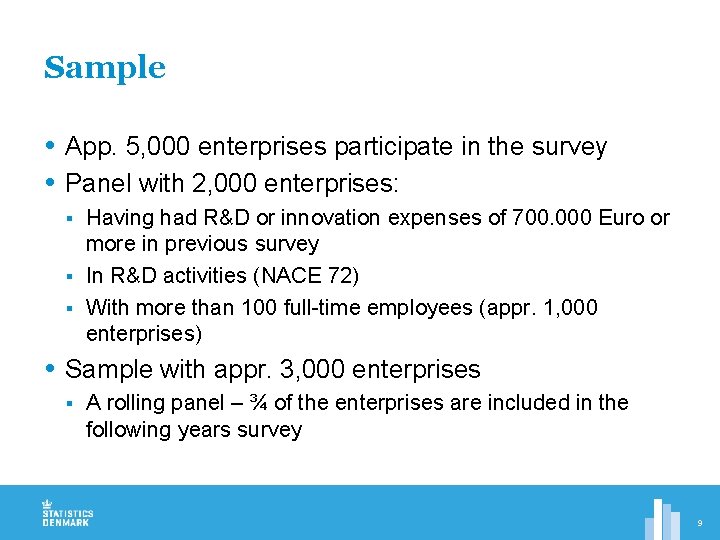RD statistics in Denmark organization of data collection