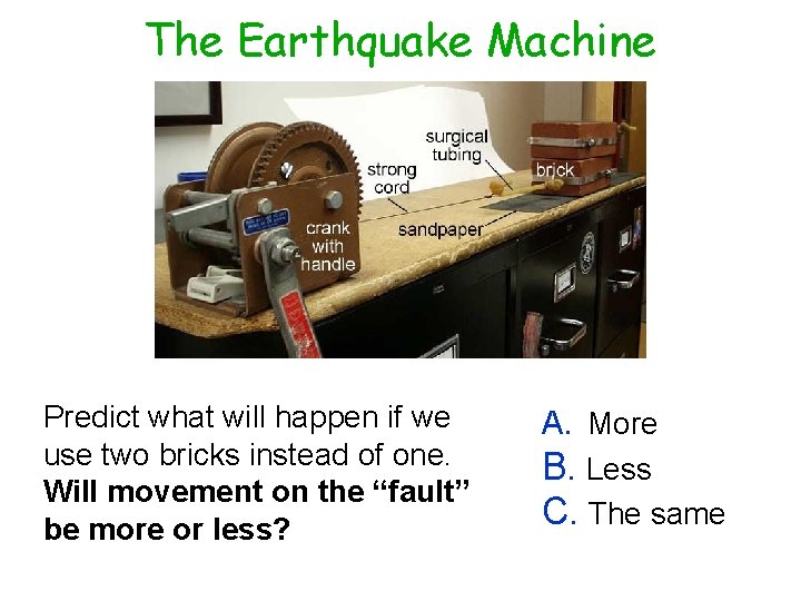 The Earthquake Machine What will happen when we