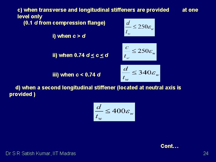 PLATE GIRDERS Builtup sections with deep thin webs