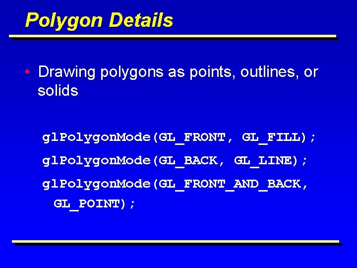 State Management and Drawing Geometry Objects Open GL