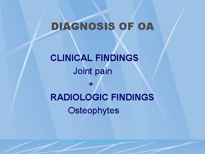 OSTEOARTHRITIS DEGENERATIVE JOINT DISEASE DEFINITION Osteoarthritis OA is
