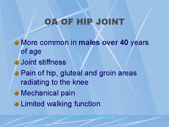 OSTEOARTHRITIS DEGENERATIVE JOINT DISEASE DEFINITION Osteoarthritis OA is