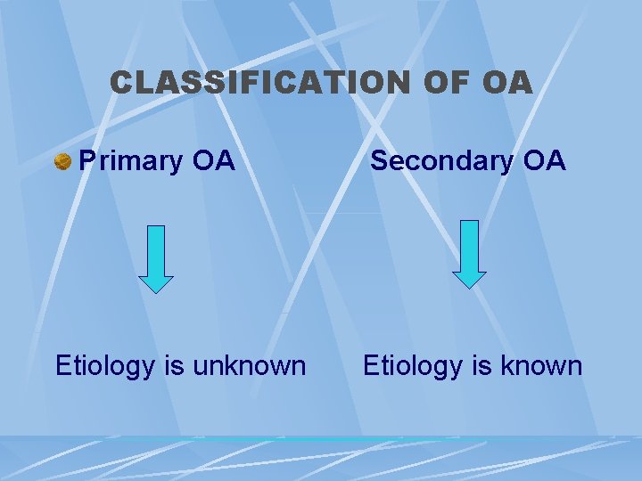 OSTEOARTHRITIS DEGENERATIVE JOINT DISEASE DEFINITION Osteoarthritis OA is