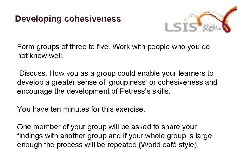 Introduction to delivering career development through group work