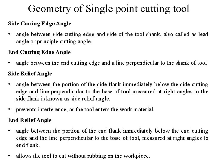 Unit 1 Theory of Metal Cutting Metal Cutting