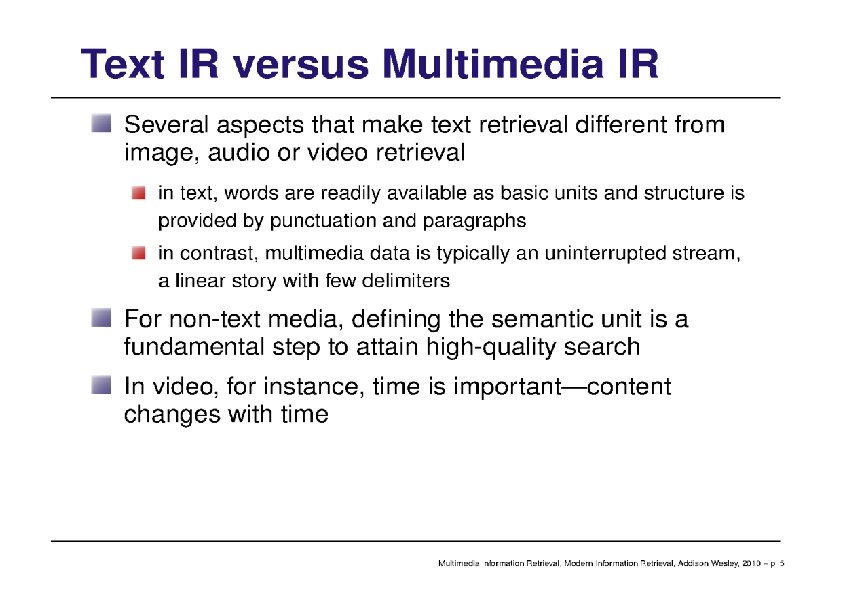 Knowledge and Information Retrieval Session 7 Multimedia Web