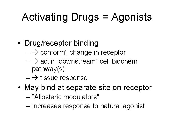 Cellular Receptors Chapter 2 Binding of Drugs into