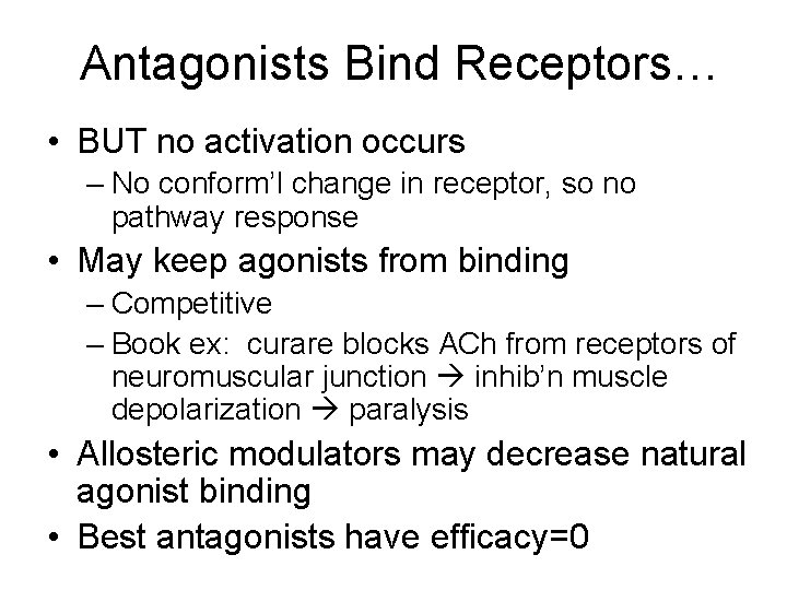 Cellular Receptors Chapter 2 Binding of Drugs into