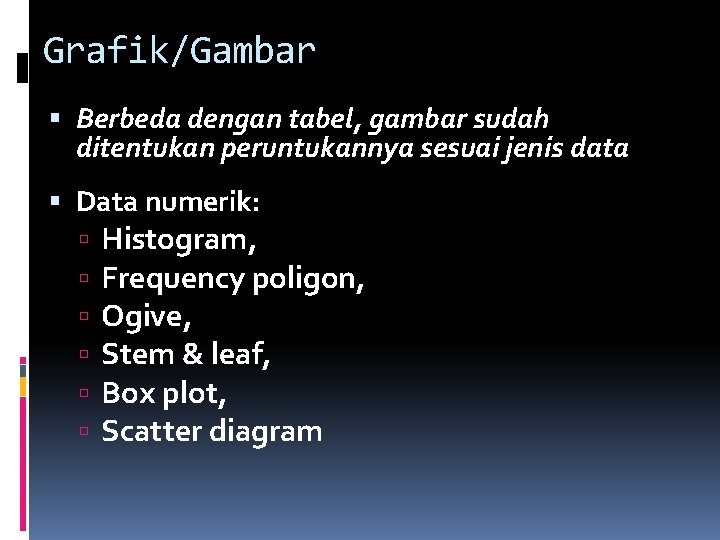 PENYAJIAN DATA Penyajian data dapat berupa 1 Narasi