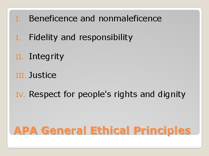 APA Code of Ethics HSP 3 C3 U