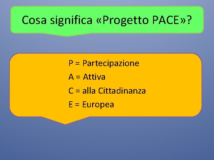 PROGETTO PACE a s 2015 16 Scuola Primaria