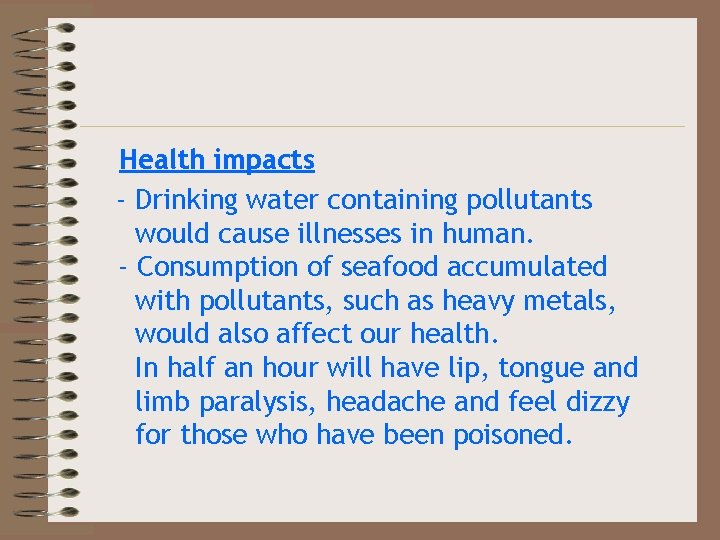 HUMAN BIOLOGY Causes of Water Pollution i Different