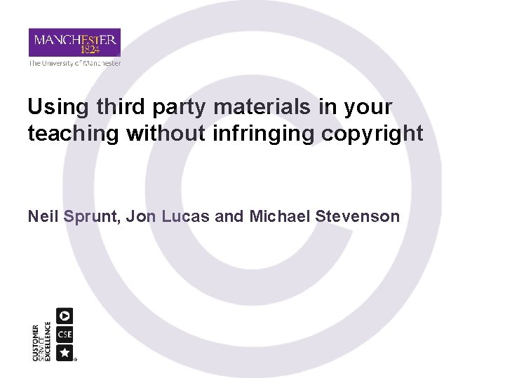 Using third party materials in your teaching without