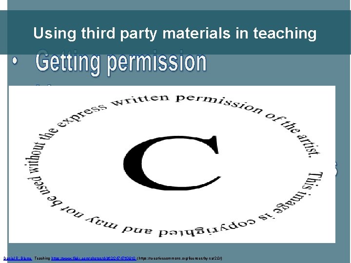 Using third party materials in your teaching without
