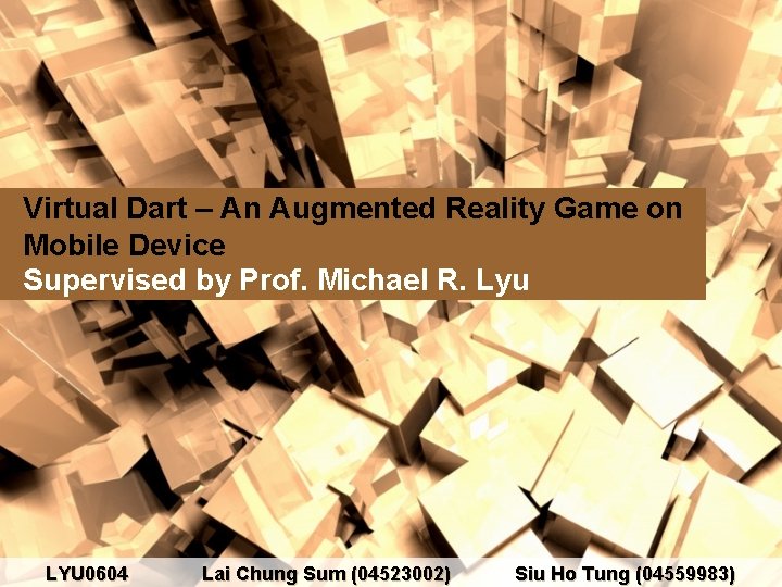 Virtual Dart An Augmented Reality Game on Mobile