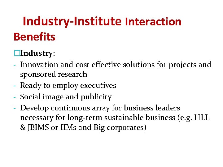 IndustryInstitute Interaction Click to edit Master subtitle style