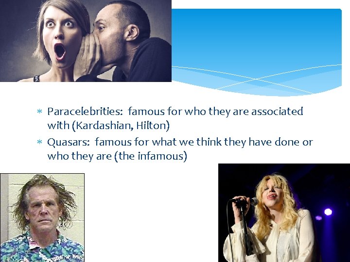 CELEBRITY TYPES OF CELEBRITY AND WHERE THEY COME