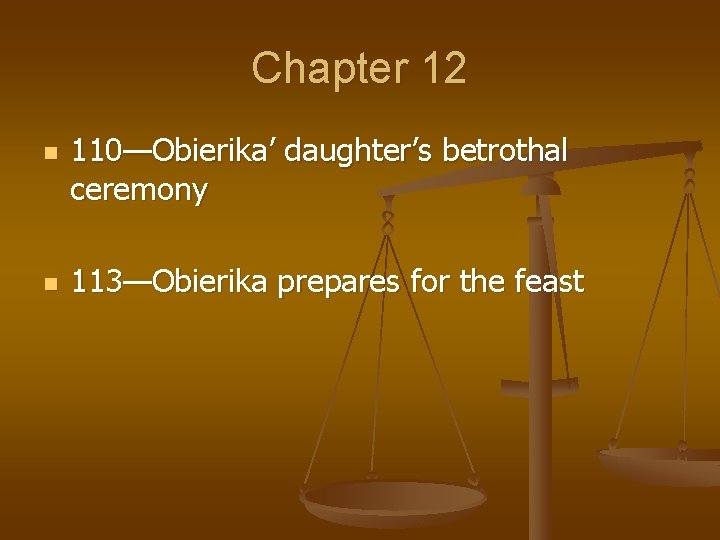 Things Fall Apart PREMISES n Customs and traditions