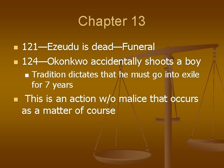 Things Fall Apart PREMISES n Customs and traditions