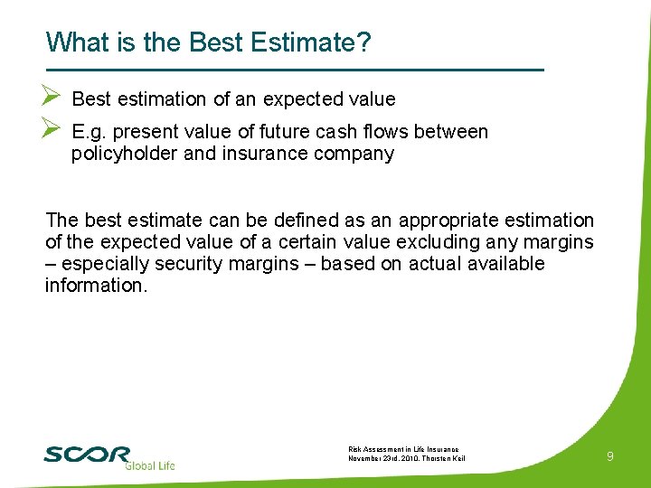 Risk Assessment in Life Insurance Tel Aviv November