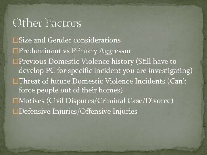 Law Enforcement Response to Domestic Violence Detective Mark