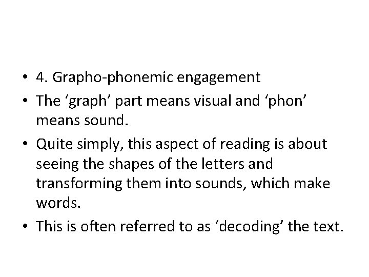 SNA training Level 6 Literacy The strategies that