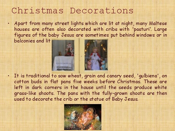 Maltese Christmas Traditions By Luana Camilleri Year 5