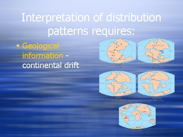 Zoogeography of Fishes Zoogeography of Fishes w Patterns