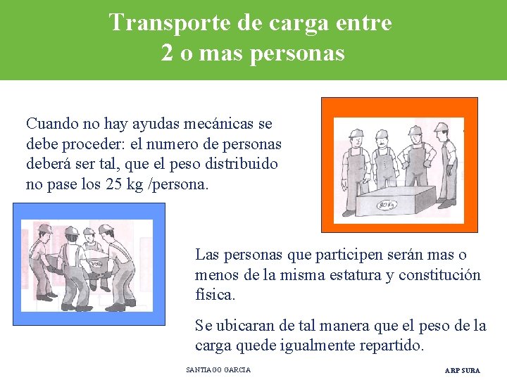 MANEJO MANUAL DE CARGAS E HIGIENE POSTURAL SANTIAGO
