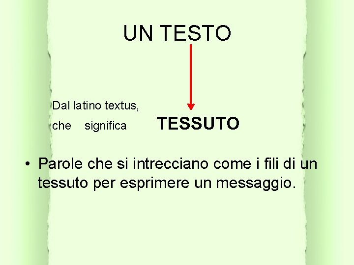 COSE UN TESTO I VARI TIPI DI TESTI