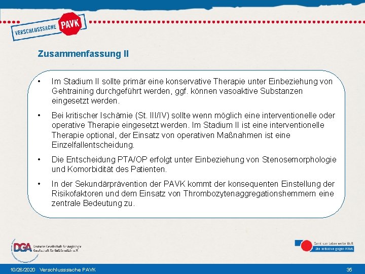 PAVK periphere arterielle Verschlusskrankheit Definition Die periphere ...
