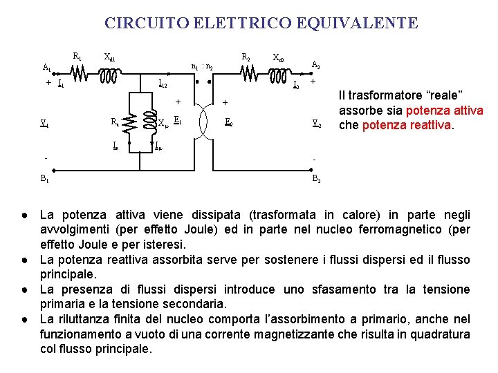 TRASFORMATORE PRINCIPIO DI FUNZIONAMENTO i 1 La figura