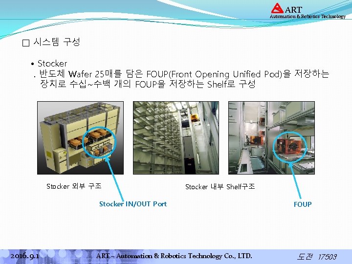 ART Automation Robotics Technology Stocker Wafer 25 FOUPFront