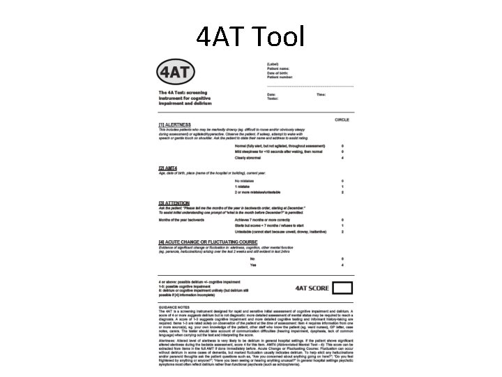 Introduction to Immediate management of delirium care bundle