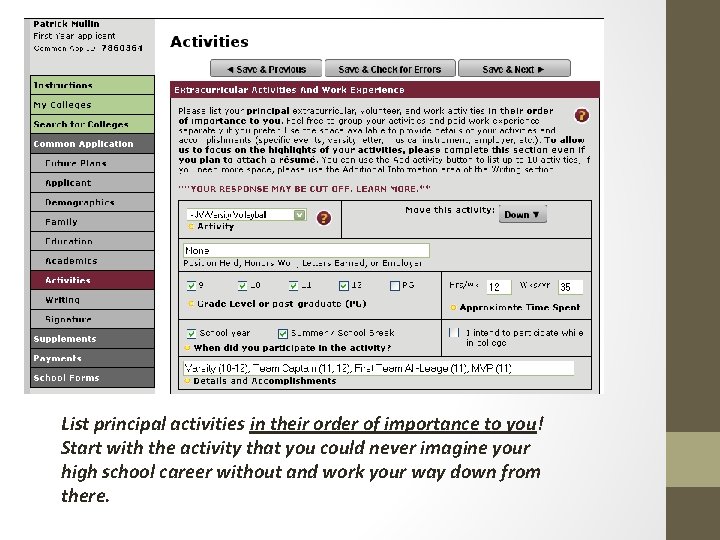 How to Make Your Common Application a Lot