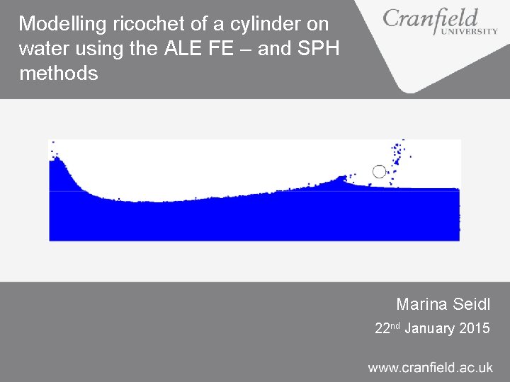 Modelling ricochet of a cylinder on water using