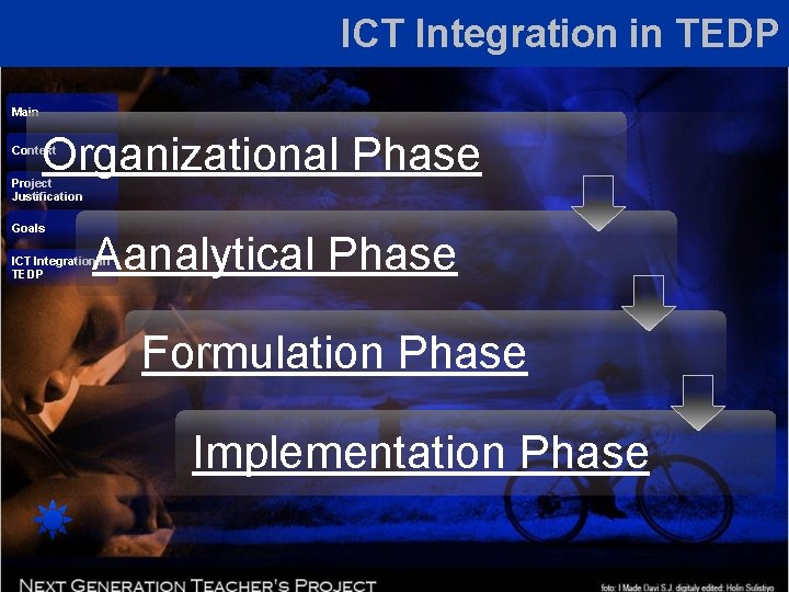 Main Context Project Justification Goals ICT Integration in