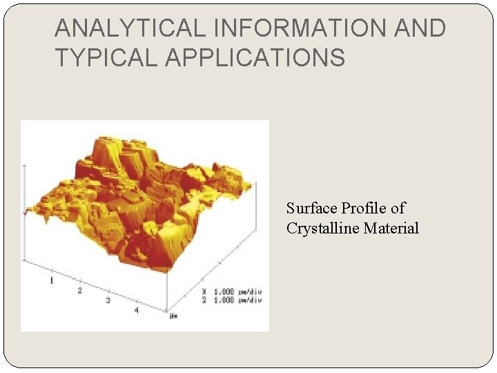 Atomic force microscopy AFM Introduction AFM merupakan peralatan