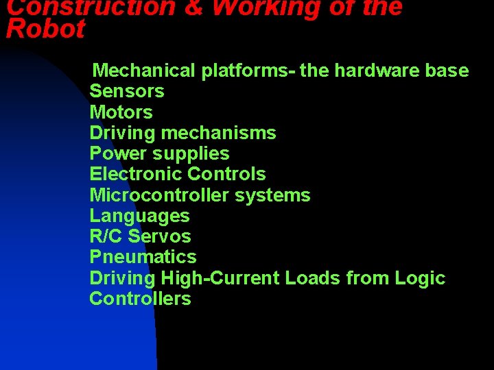 Robotics Where AI meets the real world Ankit