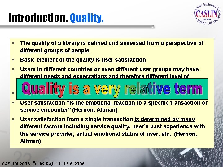 Library Performance Indicators Does it really make sense