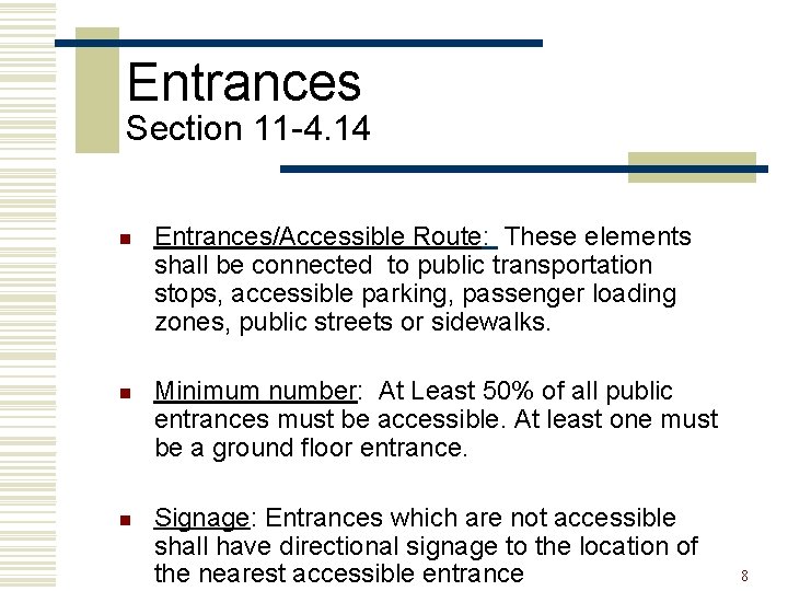 2004 Florida Accessibility Code for Building Construction The