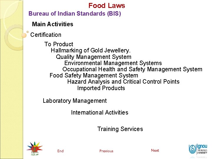 Food Laws PFA FPO MMPO Agmark BIS FSSAI