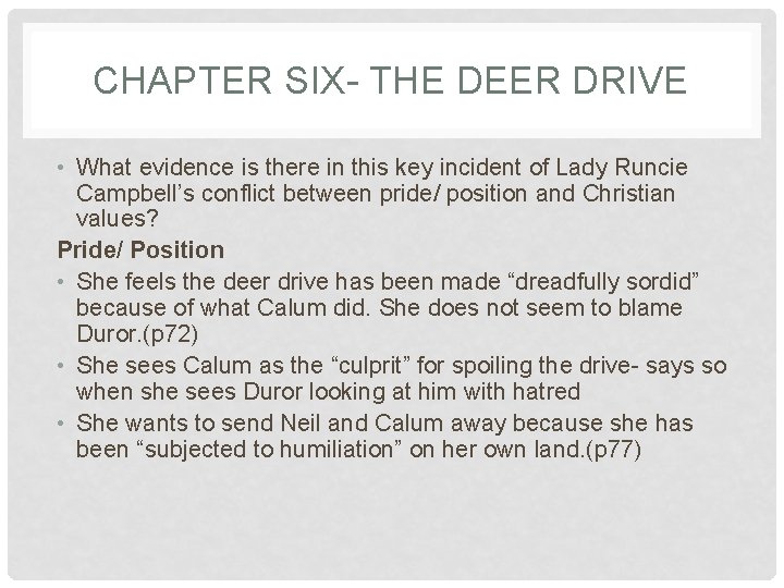 THE CONE GATHERERS LADY RUNCIE CAMPBELL CHARACTERISATION Lady